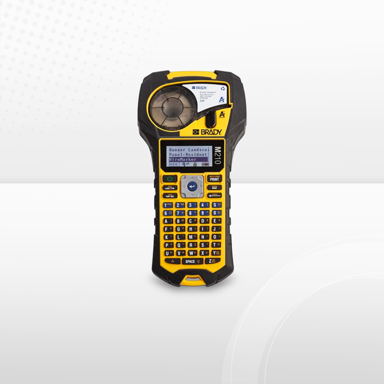 Brady M210 Handheld Label Maker, 203dpi, Manual Cutter - FS.com