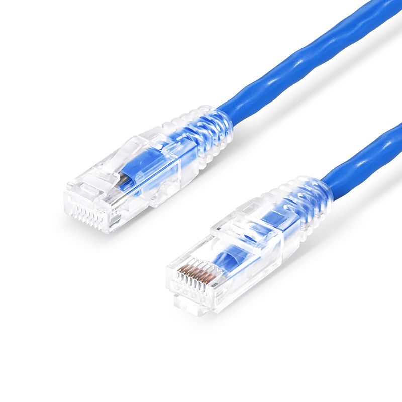 50ft (15.2m) Cat6a Snagless Unshielded (UTP) PVC CMP Ethernet Network Patch Cable, Blue - FS Germany
