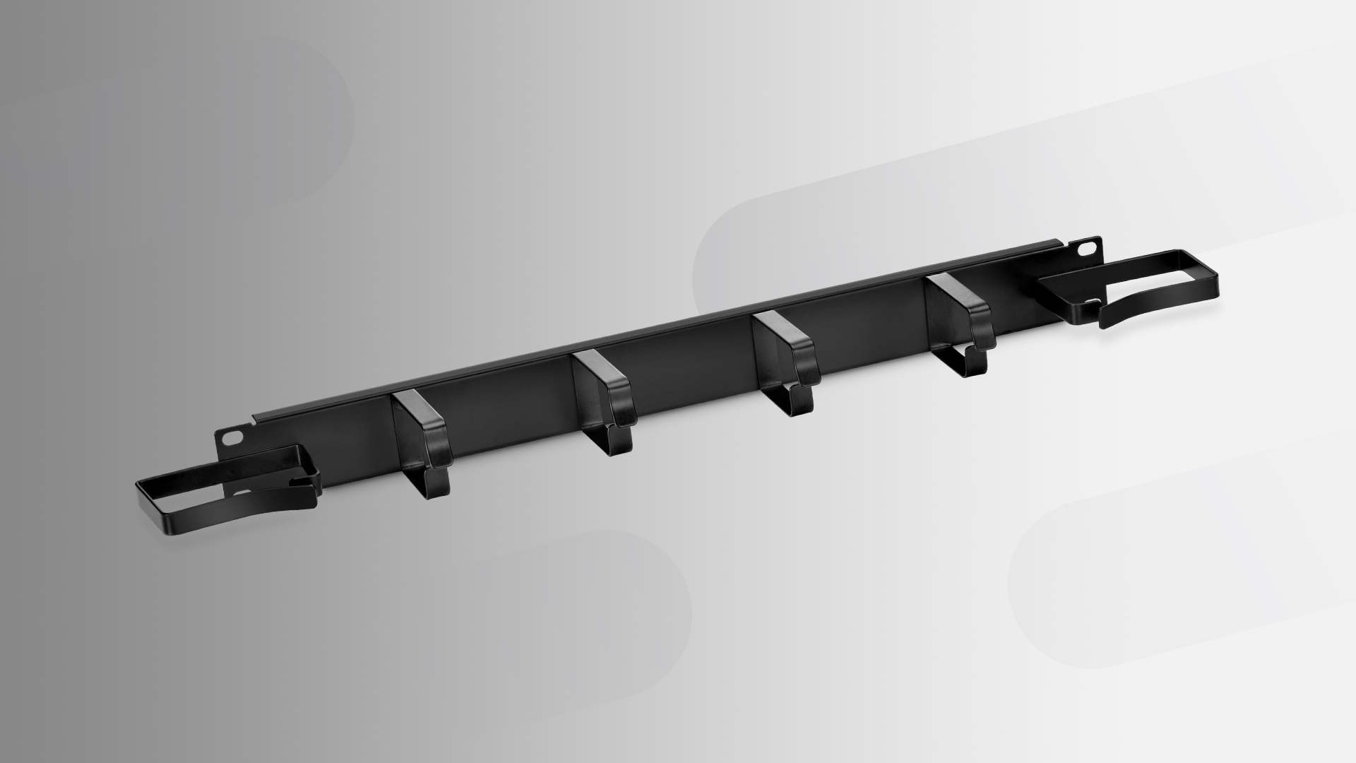 1U 19in Metal Horizontal / Vertical Cable Management Panel with D-Ring ...