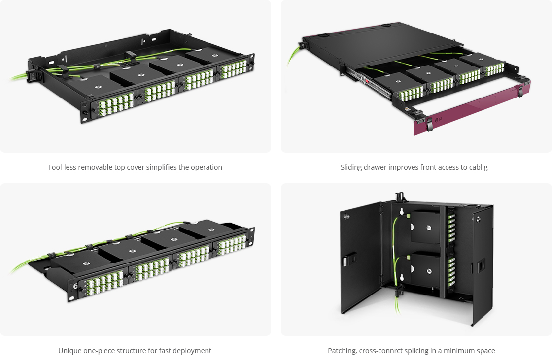 FHD® MTP®-24 Cassette, 24 Fibers OM5 Multimode, Type AF, MTP® to 12 x ...