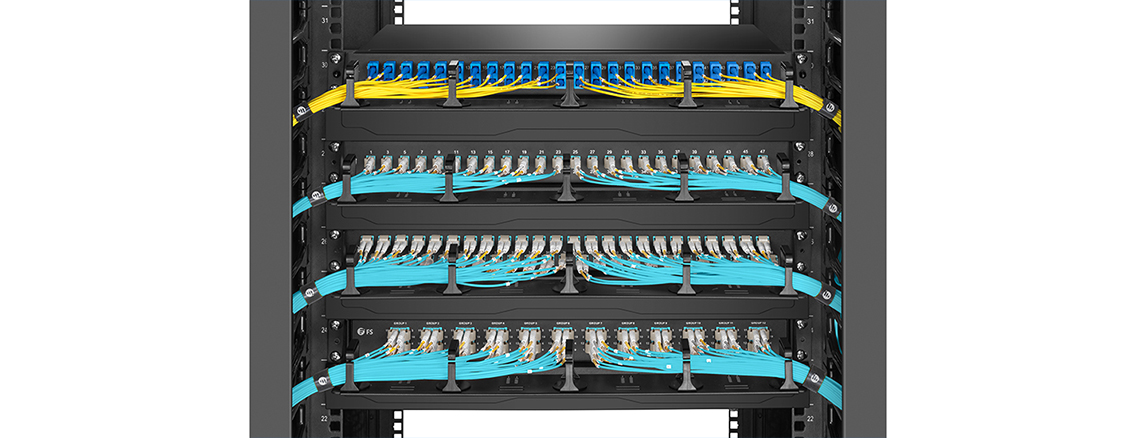 48 Port LC Fiber Patch Panel, OM4 Multimode - FS.com