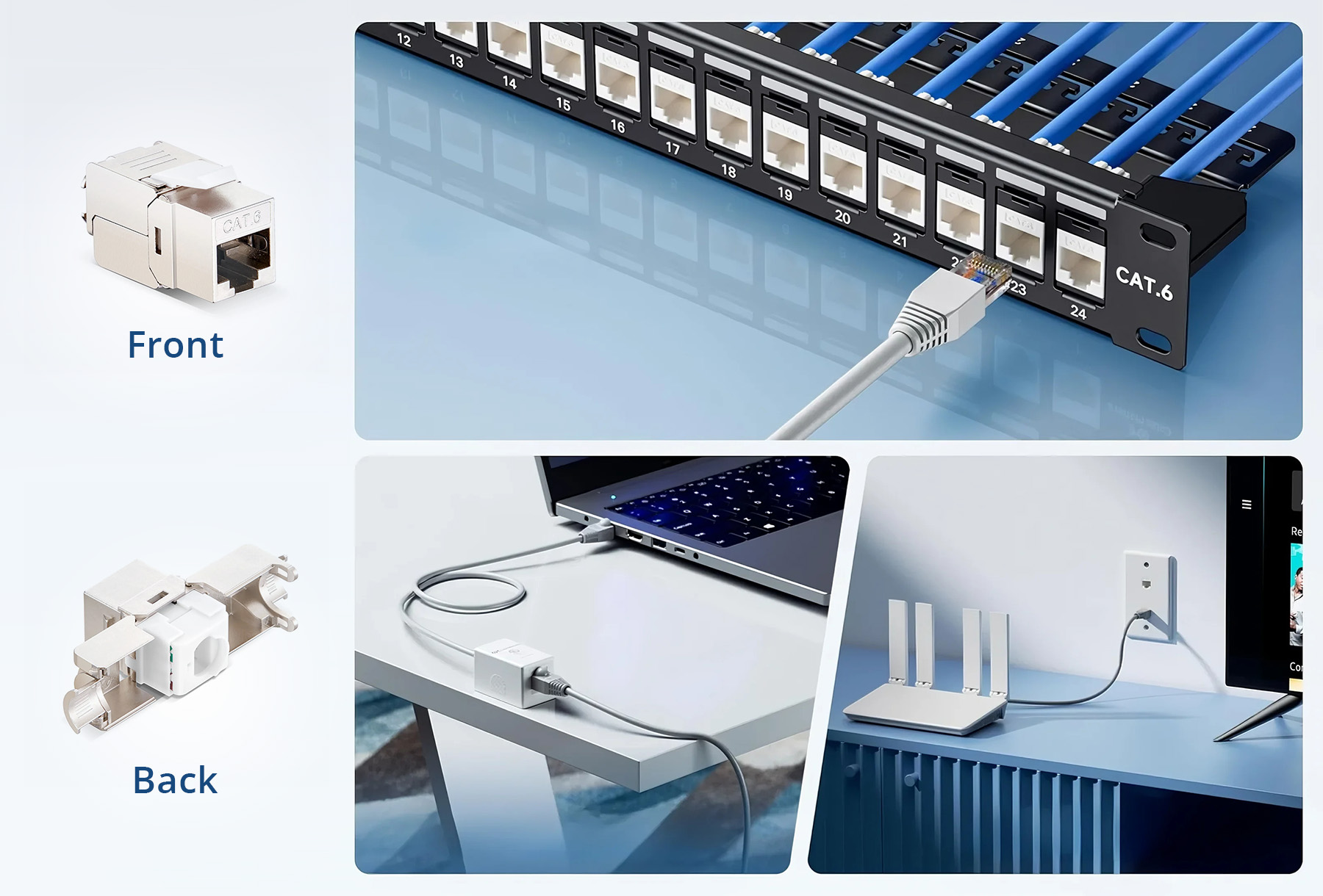 RJ45 Keystone Jack vs Ethernet Couple