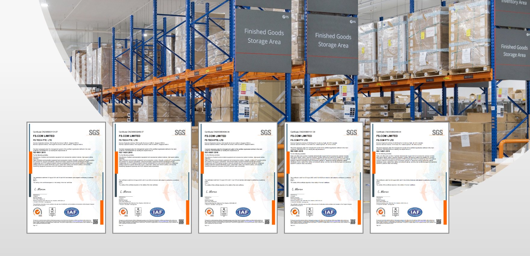 FS Earned ISO Certifications for Warehouses in Singapore and Australia