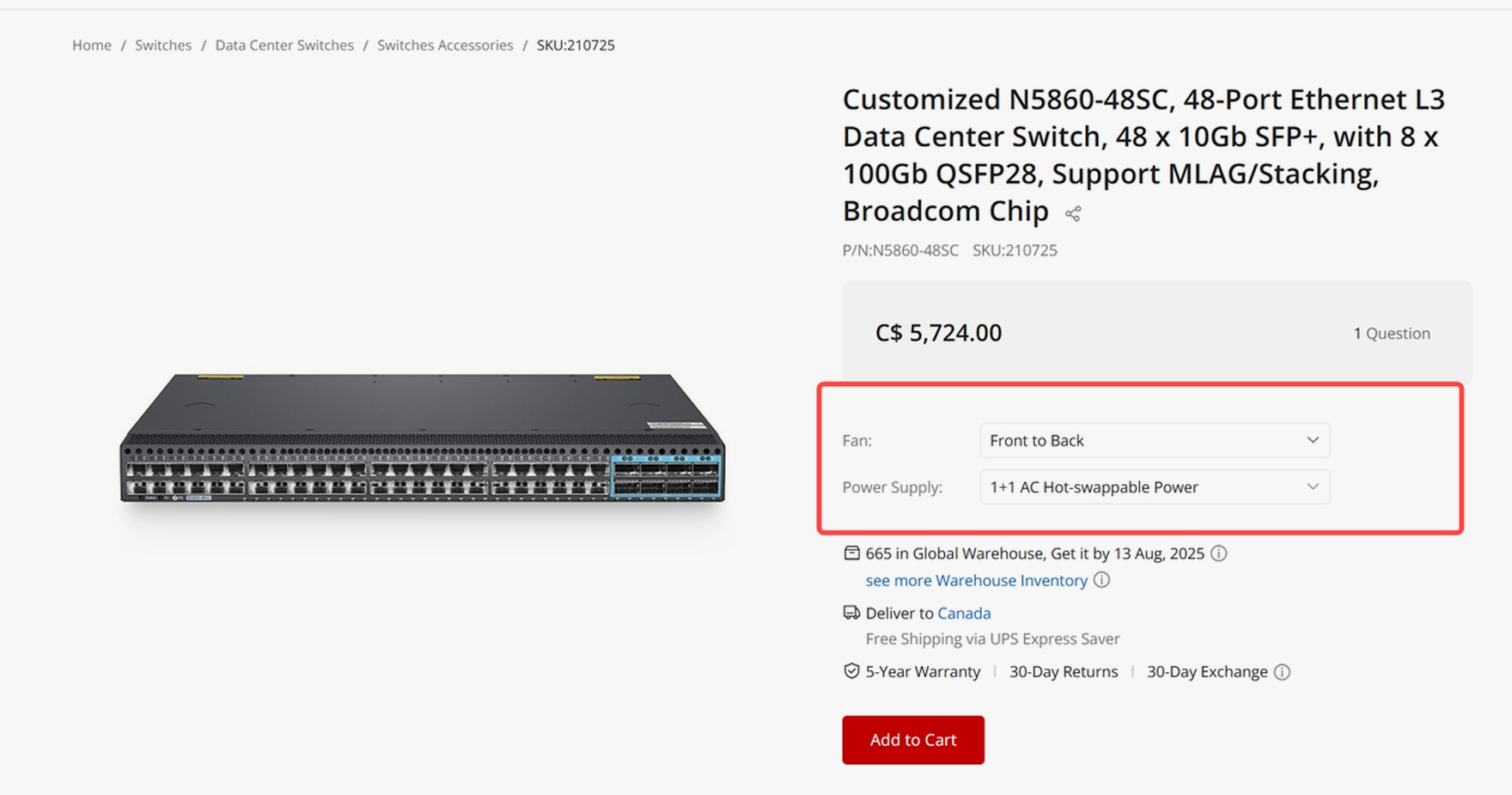 FS Custom Data Center Switches with Flexible Power Supply and Airflow ...