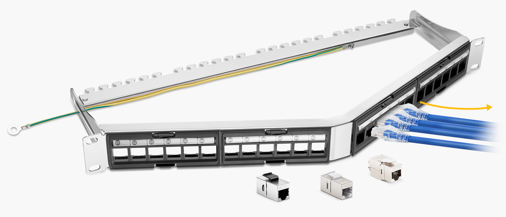 Flat vs. Angled Ethernet Patch Panel: Which Is Better for Your Rack ...