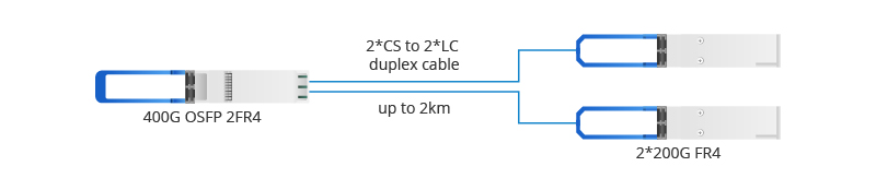 Descripción general de los tipos del transceptor OSFP 400G