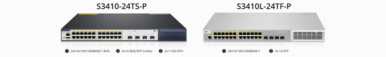 S3410L-24TF-P vs. S3410-24TS-P FS PicOS® PoE Switch: Which one Do You Need?