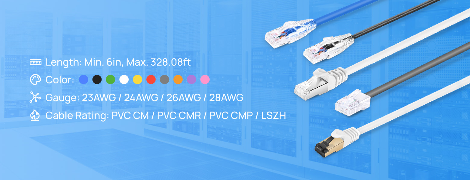 Reliable FS Custom Ethernet Patch Cables for Data Centers & Enterprises