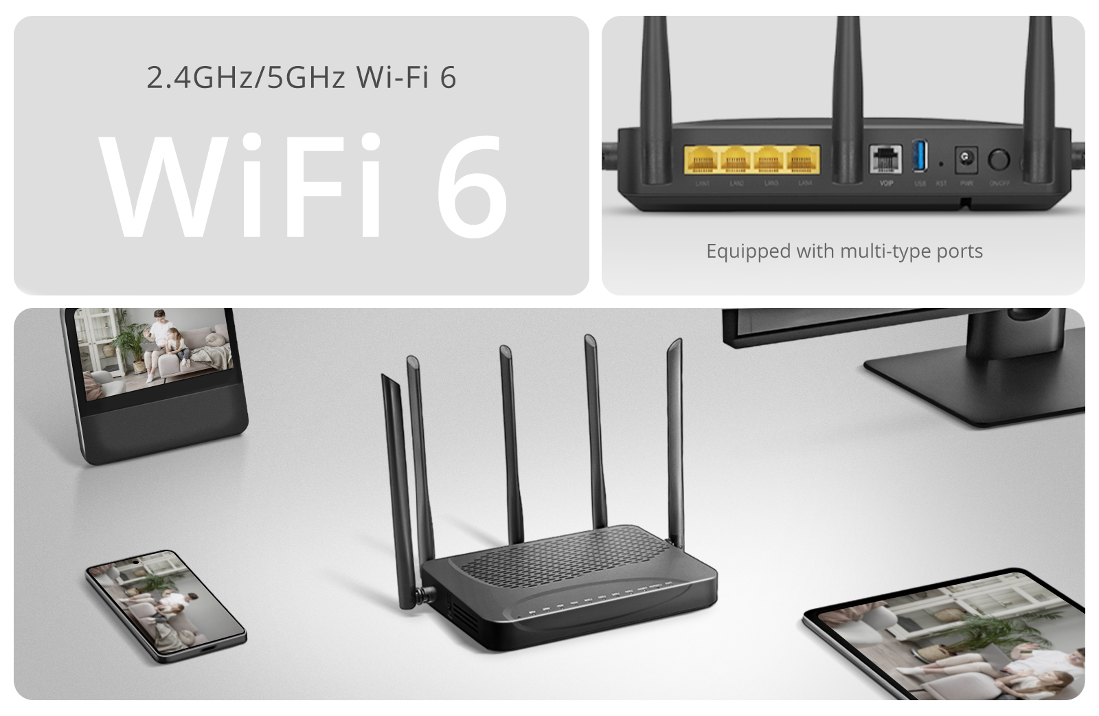 FS Wi-Fi 6 ONU: High-Efficiency Triple-Play FTTH Solutions