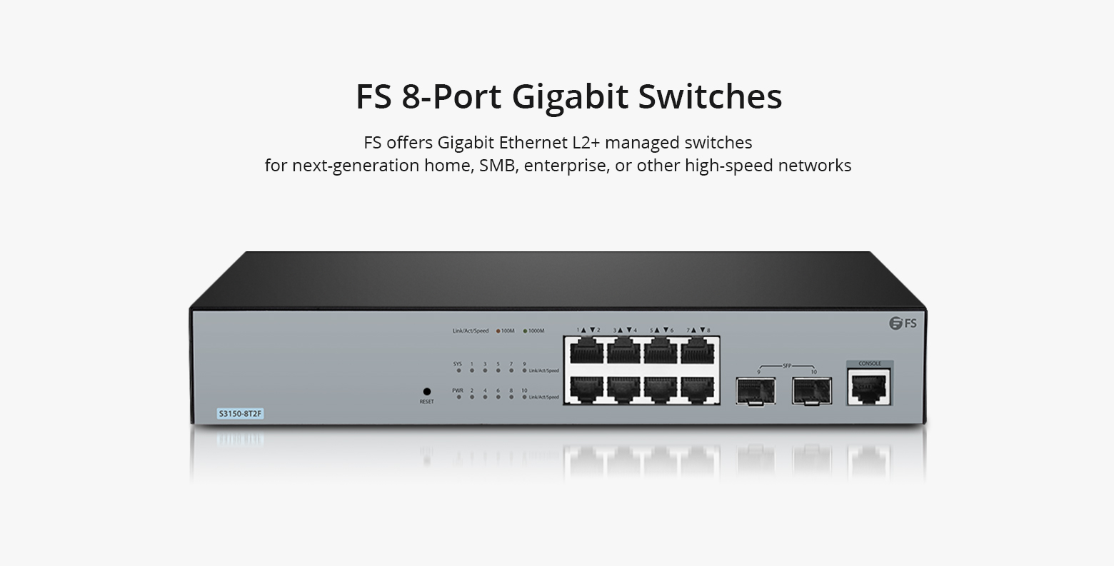 Introducing FS 8-Port Gigabit Switch Portfolio