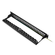 Blank Shielded/UnShielded Patch Panel for Keystone Modules, 24-Port, 1RU, CableManagement Bar ...