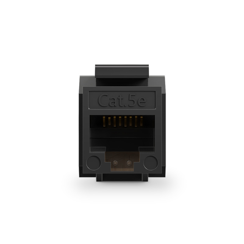 Cat5e RJ45 (8P8C) Unshielded Punch Down Keystone Jack Module, Black (10 PCS/Pack) - FS United ...