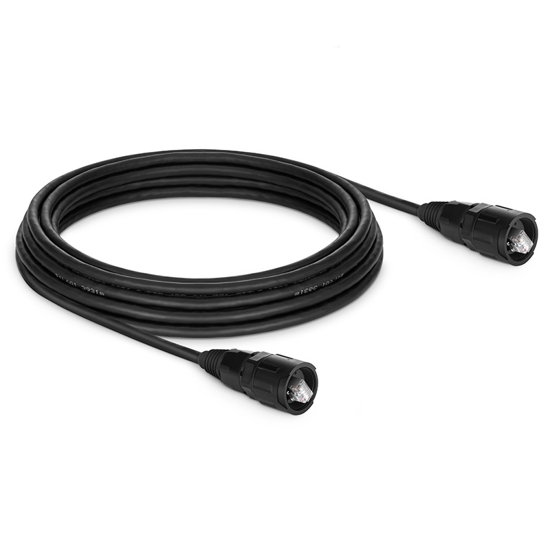 16ft 5m Industrial Cat6a Non booted Shielded SFTP PVC IP65 Ethernet