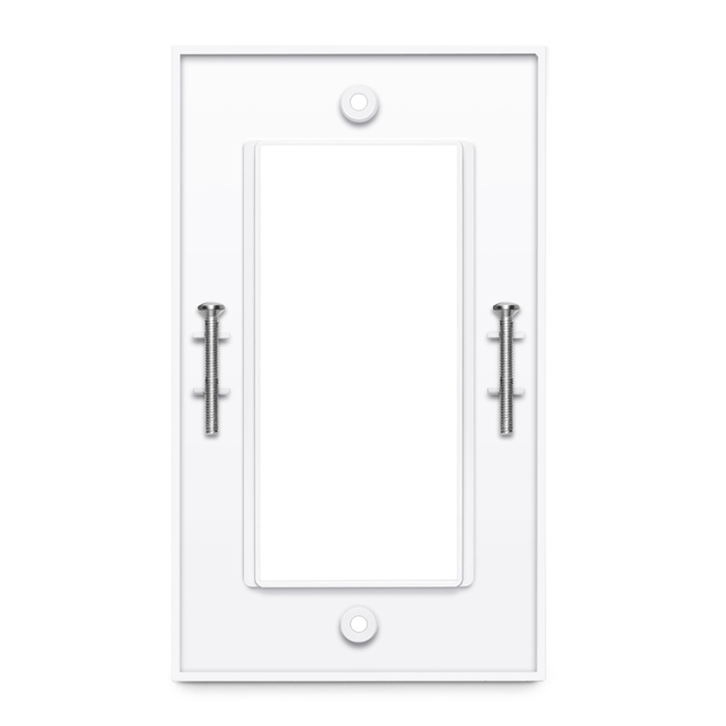 British-Style Double Gang Faceplate Frame, 4 Ports, White, 5.75''x3.39 ...