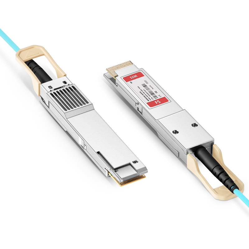 50m (164ft) Dell Compatible 200G QSFP-DD Active Optical Cable - FS.com