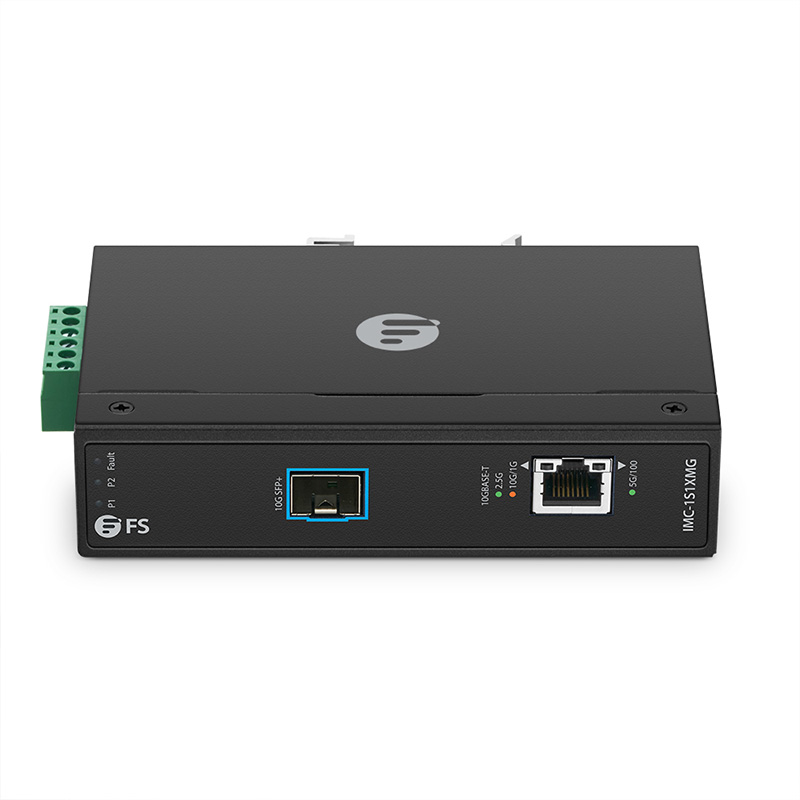 Industrial 1 x 100M/1G/2.5G/5G/10GBase-T RJ45 to 1 x 10GBase-X SFP+ ...