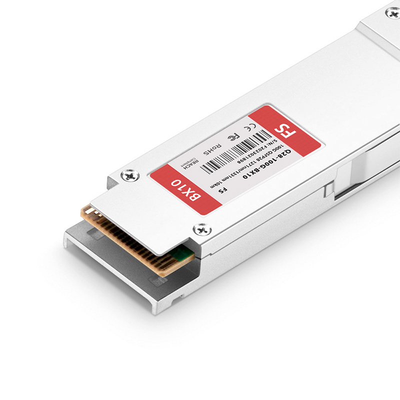 QSFP28 100GBASE-BX10-U BiDi 1271nm-TX/1331nm-RX 10km DOM Simplex LC/UPC ...