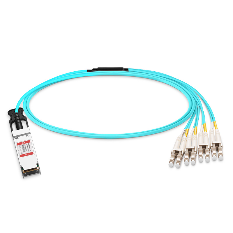 Cable breakout óptico activo compatible genérico, 1m (3ft) 100G QSFP28 ...