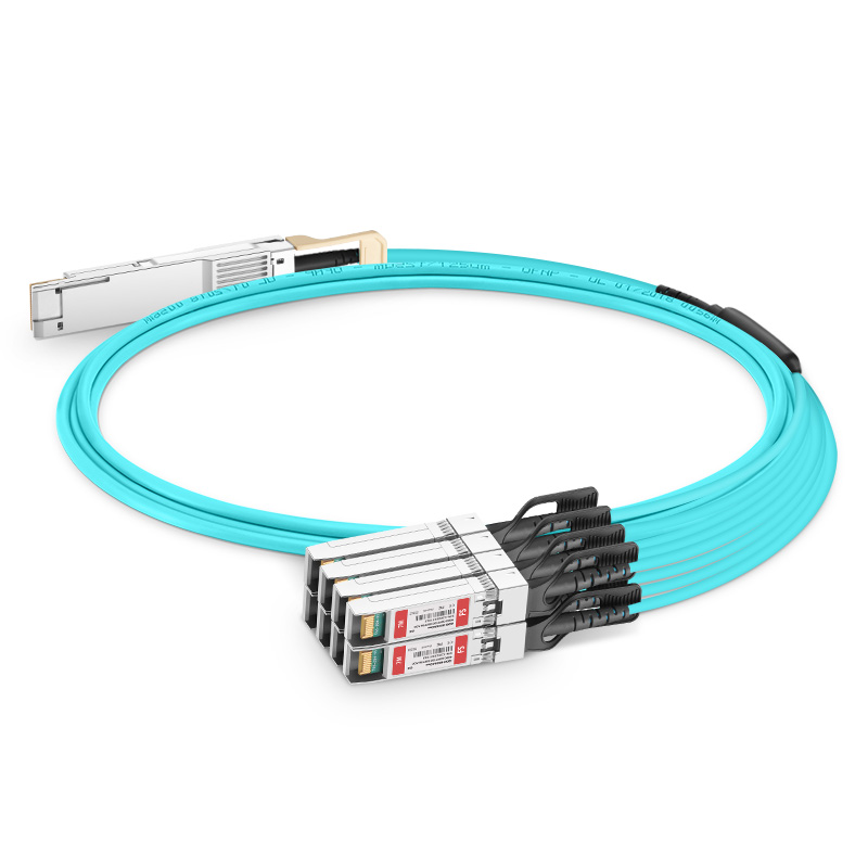 7m (23ft) Generic Compatible 400G QSFP-DD to 8x50G SFP56 Active Optical ...