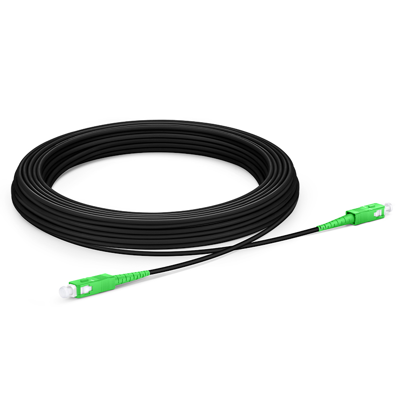 15m (49ft) SC APC to SC APC Simplex OS2 Single Mode Industrial Armored ...