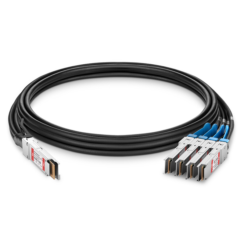 6m (20ft) Arista Networks Compatible 400G QSFP-DD to 4x100G QSFP56 Active Direct Attach Copper ...