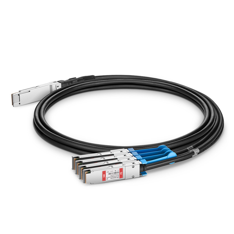 3m (10ft) Arista Networks Compatible 400G QSFP-DD to 4 x 100G QSFP56 Active Direct Attach Copper ...