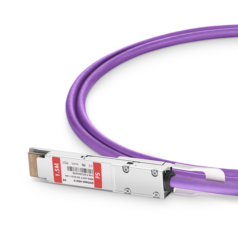 1.5m (5ft) Generic Compatible 800G QSFP-DD Active Direct Attach Copper ...