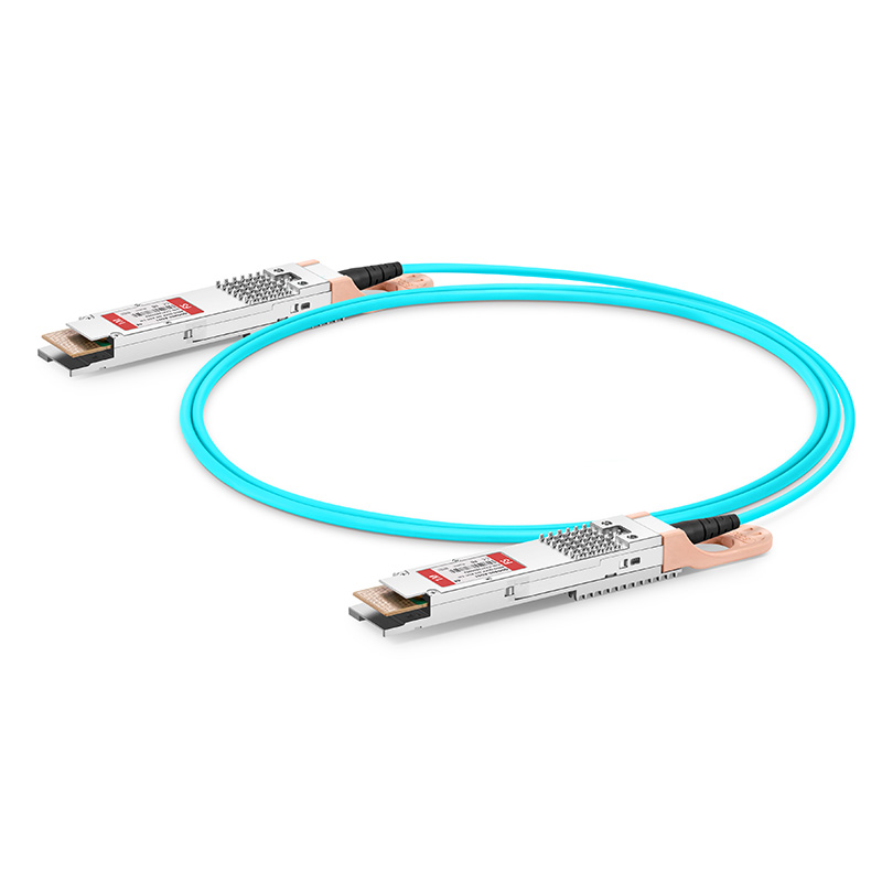 1m (3ft) Generic Compatible 800G QSFP-DD Active Optical Cable - FS.com