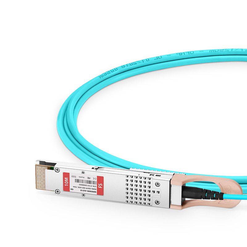 10m (33ft) Generic Compatible 800G QSFP-DD Active Optical Cable - FS.com