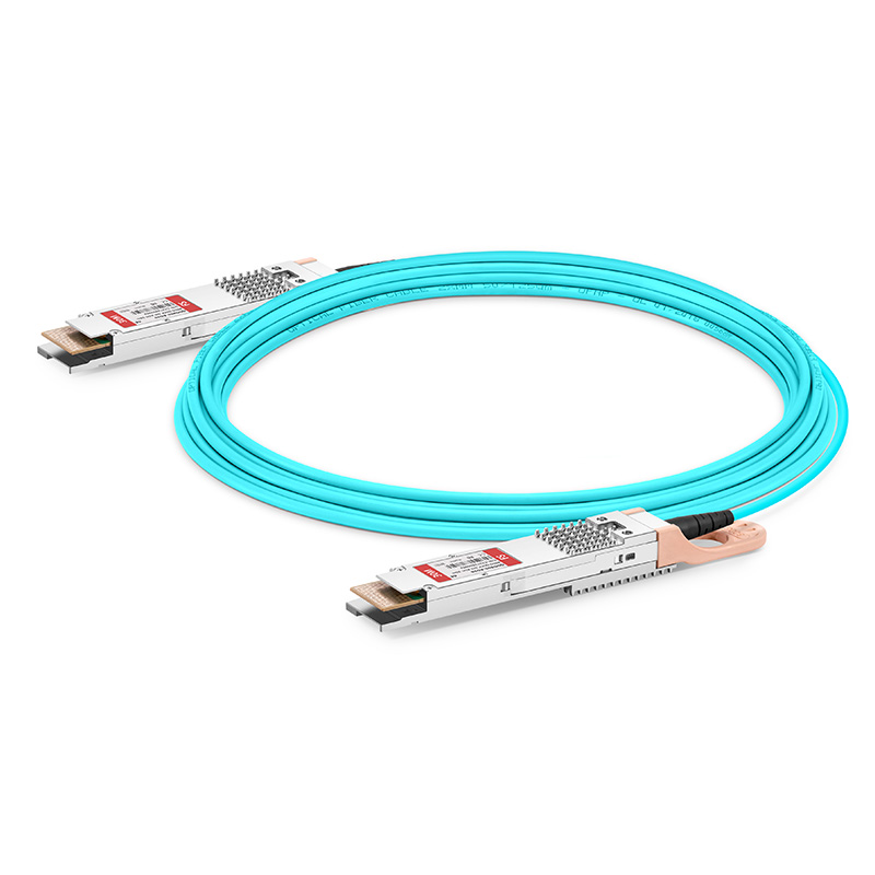 30m (98ft) Generic Compatible 800G QSFP-DD Active Optical Cable - FS.com