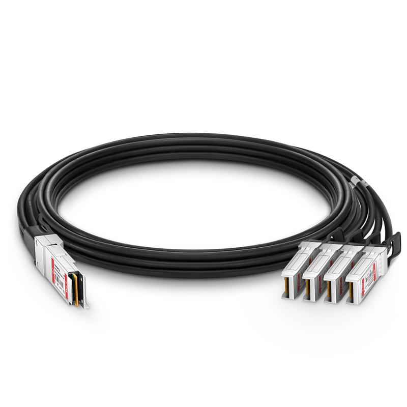 2.5m (8ft) Intel Compatible 100G QSFP28 to 4 x 25G SFP28 Passive Direct ...