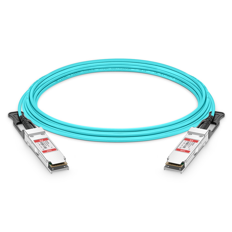 30m (98ft) Intel Compatible 100G QSFP28 Active Optical Cable - FS.com