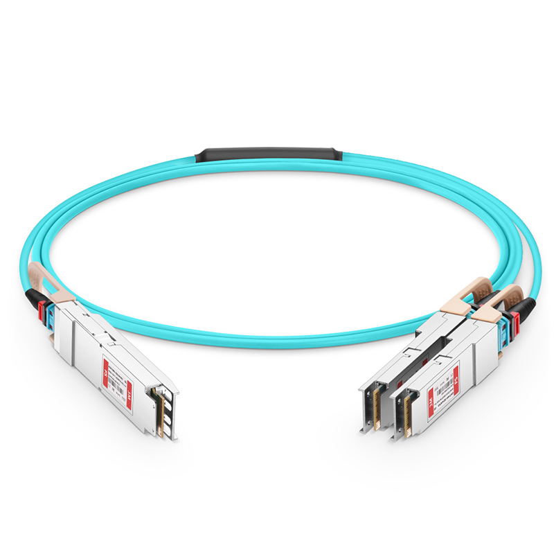 Customized 400G OSFP to 2 x 200G QSFP56 Active Optical Breakout Cable - FS.com Singapore