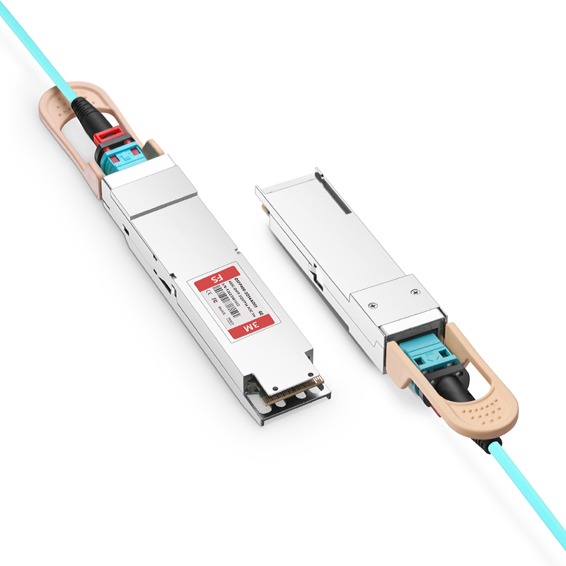 Customized 400G OSFP Finned Top to 2 x 200G QSFP56 Active Optical Breakout Cable - FS.com