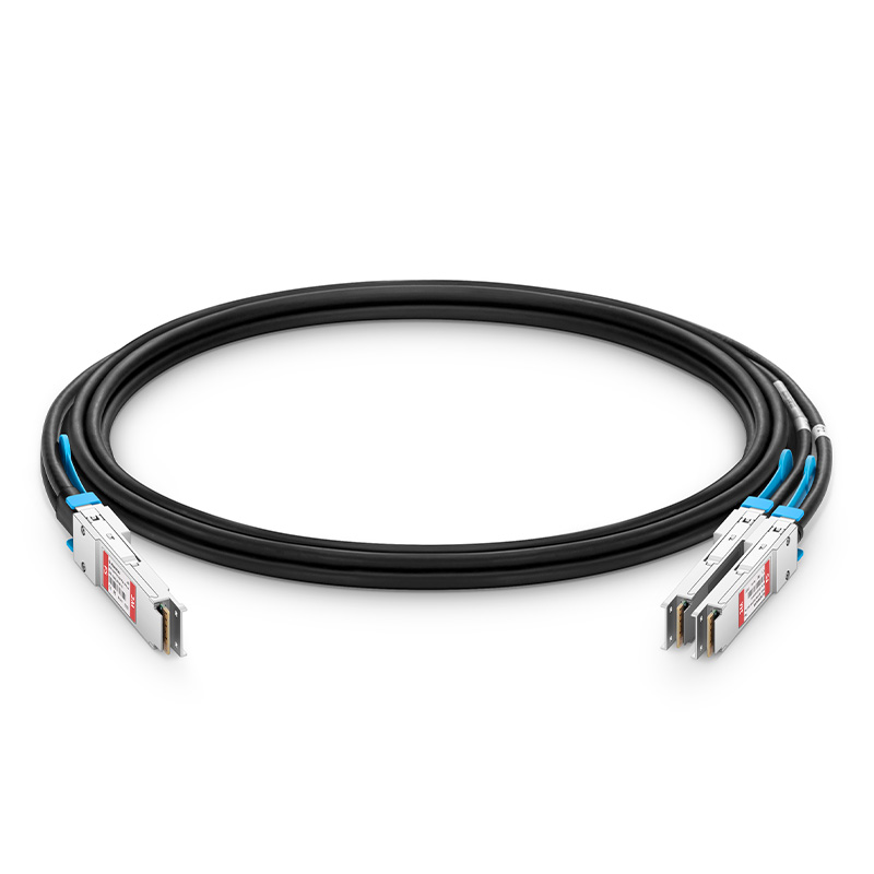 3m (10ft) Arista Compatible 200G QSFP56 to 2 x 100G QSFP56 Active Direct Attach Copper Breakout ...