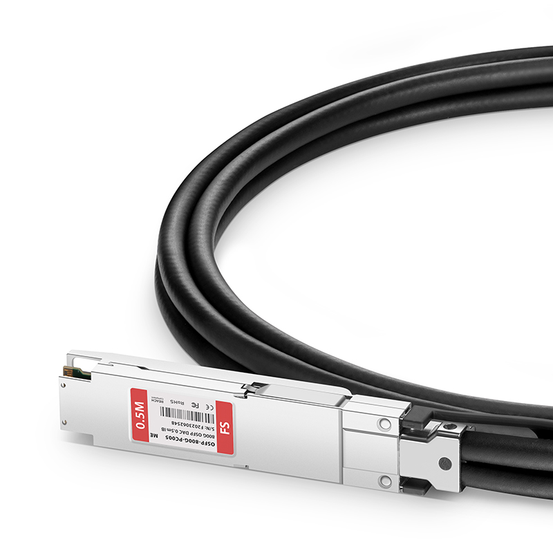 0.5m (2ft) NVIDIA InfiniBand MCP4Y10-N00A Compatible OSFP 800G Passive Direct Attach Copper ...