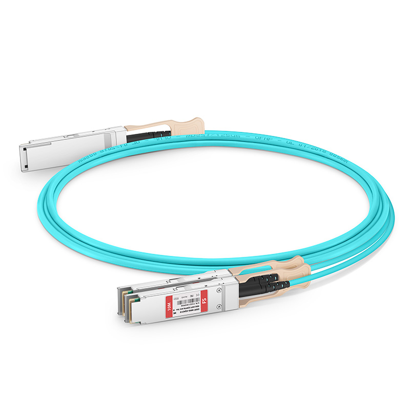 10m (33ft) NVIDIA InfiniBand MFA7U10-H010 Compatible 400G HDR OSFP Flat Top to 2 x 200G QSFP56 ...