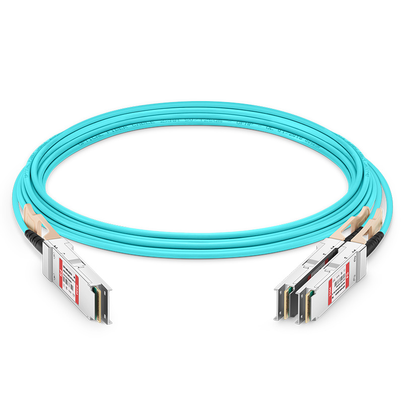 30m (98ft) NVIDIA InfiniBand MFA7U10-H030 Compatible OSFP 400G to QSFP56 2x200G Breakout Active ...