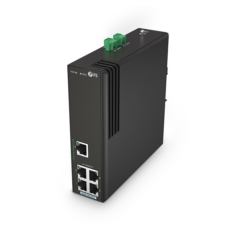 IES2100-5FE, 5-Port Fast Ethernet L2 Unmanaged Industrial Switch, 5 x ...
