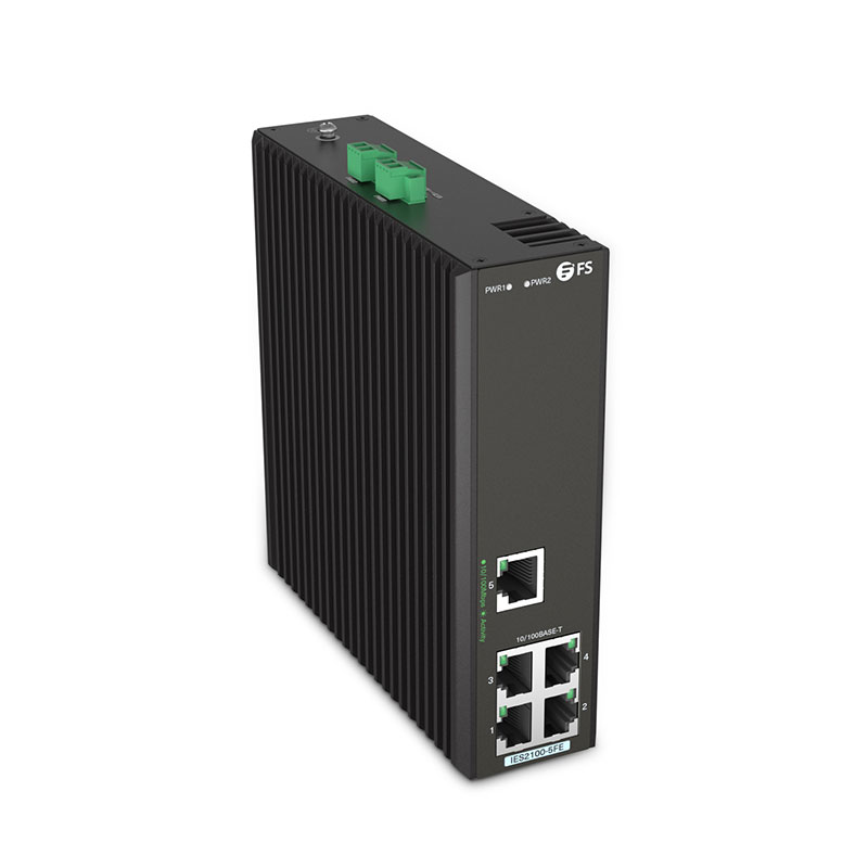 IES2100-5FE, 5-Port Fast Ethernet L2 Unmanaged Industrial Switch, 5 x ...