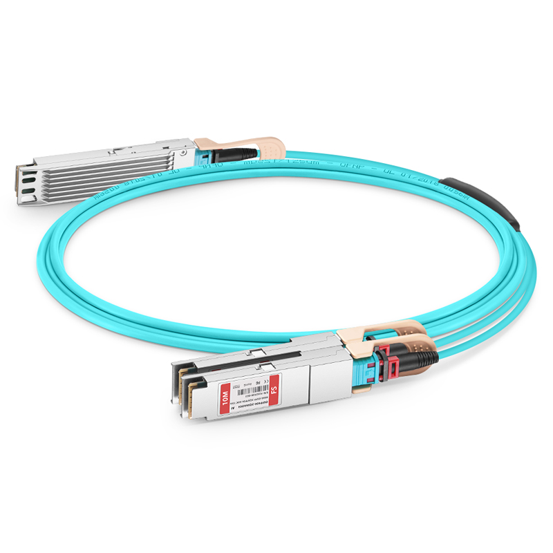 10m (33ft) Arista Networks Compatible 400G OSFP Finned Top to 2 x 200G QSFP56 Active Optical ...