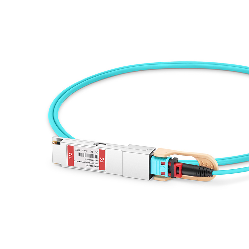 1m (3ft) Cisco Compatible 400G QSFP-DD to 4 x 100G QSFP28 Active Optical Breakout Cable - FS.com