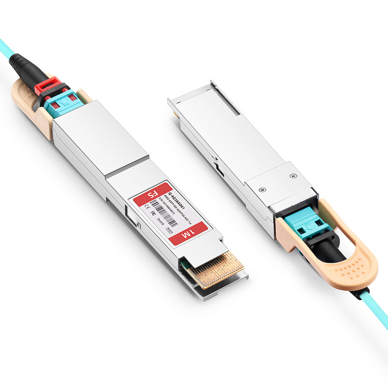 1m (3ft) Cisco Compatible 400G QSFP-DD to 4 x 100G QSFP28 Active Optical Breakout Cable - FS.com