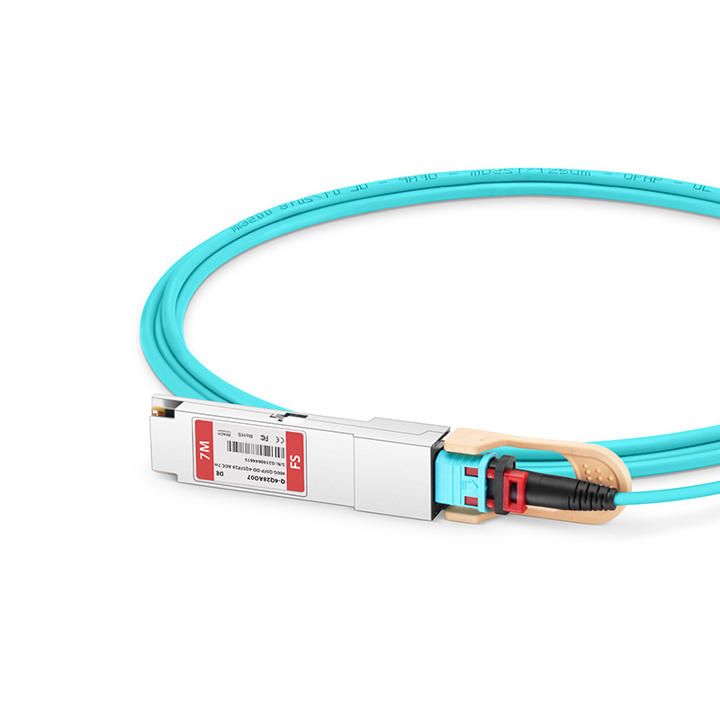 Cable óptico activo Breakout compatible con Dell de 400G QSFP-DD a 4 x 100G QSFP28, 7m (3ft ...