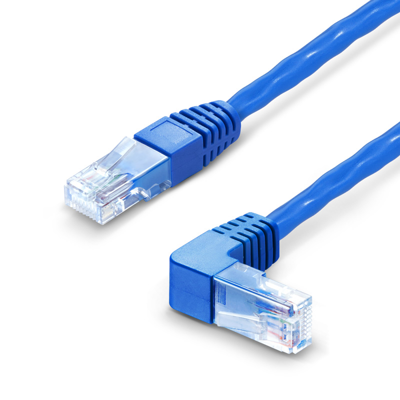 15ft (4.6m) 90 Degree Cat6 26AWG Snagless Unshielded (UTP) PVC CM ...