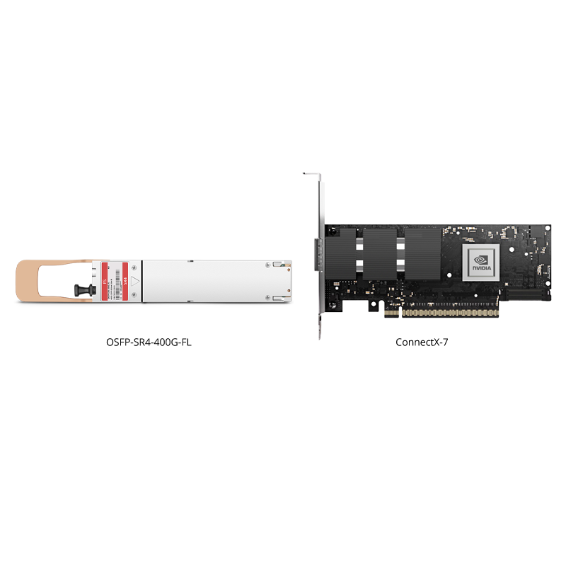 NVIDIA InfiniBand MMA4Z00-NS400 Compatible OSFP 400G SR4 Flat Top PAM4 ...