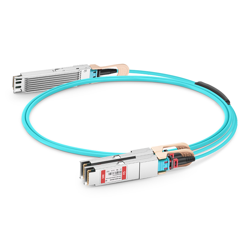 Cable Breakout óptico activo compatible con NVIDIA InfiniBand MFA7U10-H003 OSFP 400G a QSFP56 ...