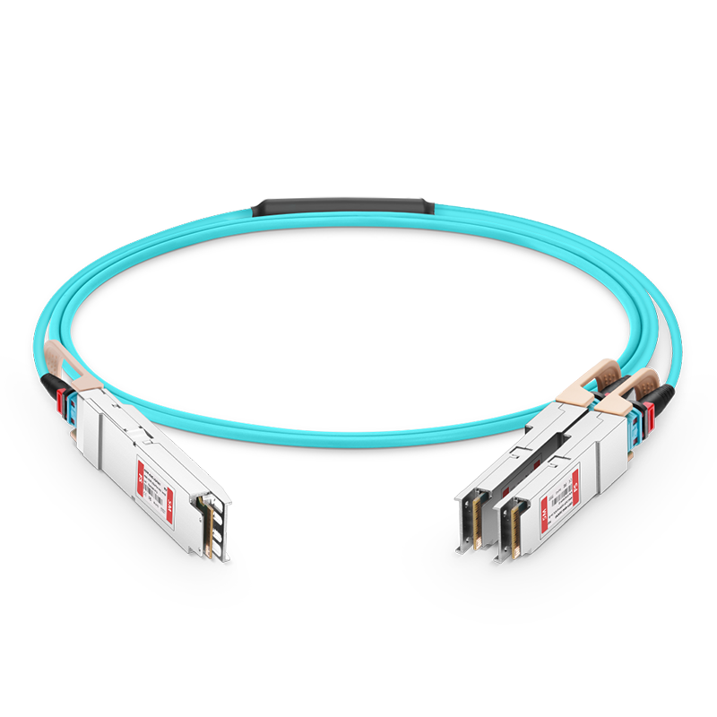 5m (16ft) NVIDIA InfiniBand MFA7U10-H005 Compatible 400G HDR OSFP Finned Top to 2 x 200G QSFP56 ...