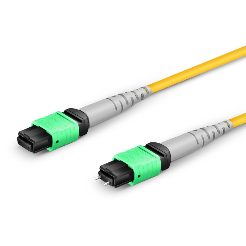 Customized MTP®-8 Jumper, 8 Fibers, Single Mode (OS2), 0.35dB Max, Yellow - FS.com Europe