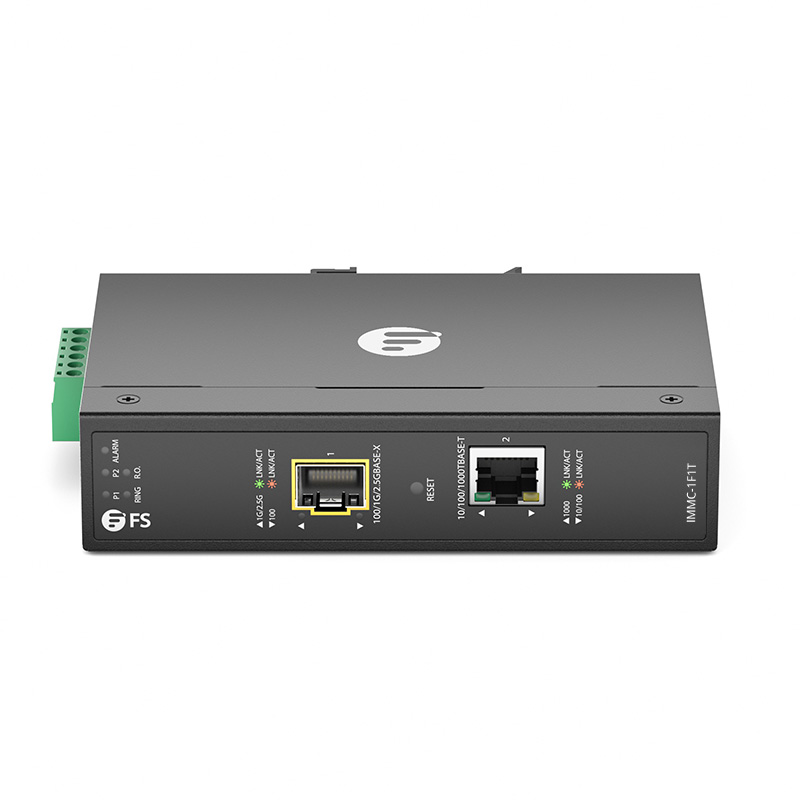 Mini Industrial Unmanaged 1x 10/100/1000Base-T RJ45 to 1x 1000Base-X SFP Gigabit Ethernet Media ...